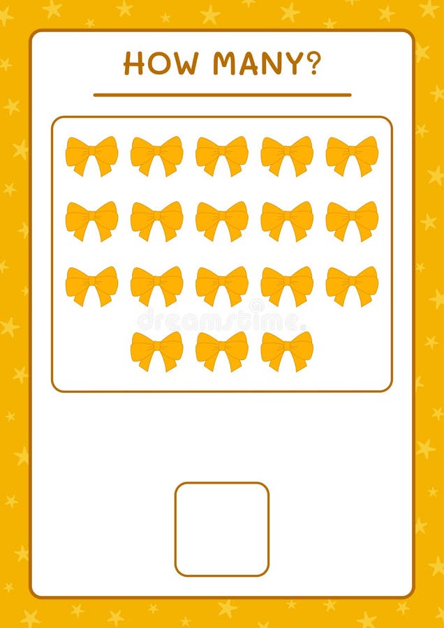 How Many Ribbon, Game for Children. Vector Illustration Stock Vector ...