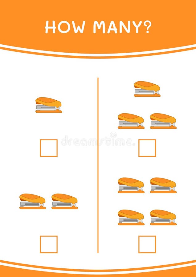 How Many of Stapler, Game for Children. Vector Stock Vector ...