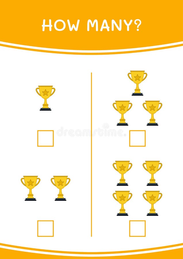 How Many of Trophy, Game for Children. Vector Stock Vector ...