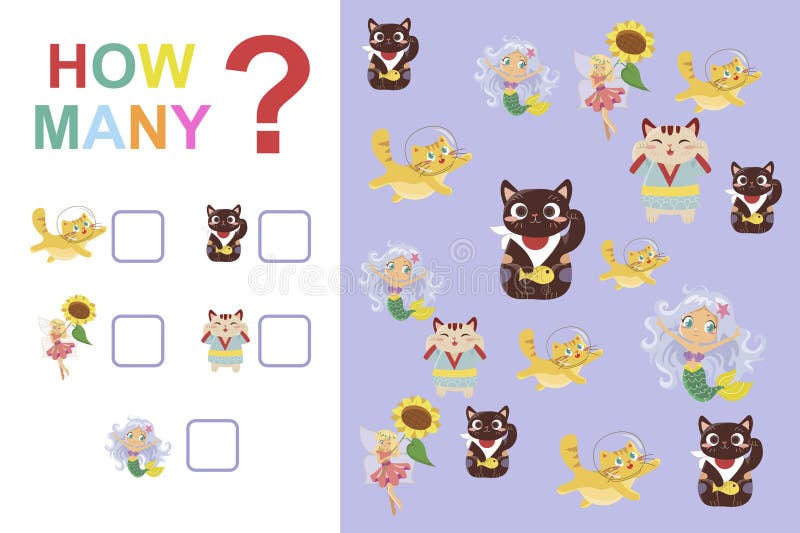 How Many Worksheet. Printable Count and Write Activity Stock ...