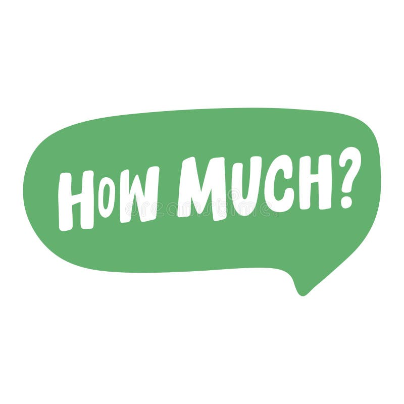 How Much. Hand Drawn Lettering Logo for Social Media Content Stock ...