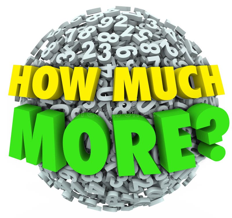 How Much More Question Numbers Ball Additional Want Need Stock ...