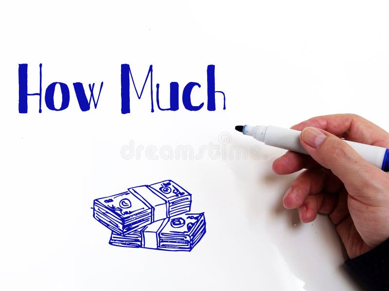 How Much Sign on the Piece of Paper Stock Photo - Image of word ...