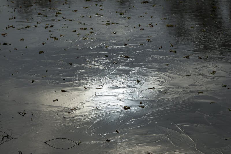 This is How the River Freezes Stock Image - Image of sunny, color ...