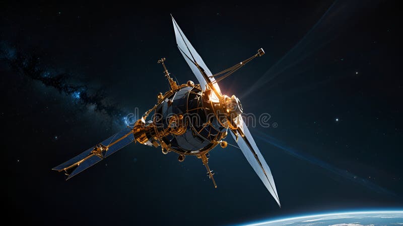 How Streamlined Satellites Orbit the Earth with Precision Stock ...