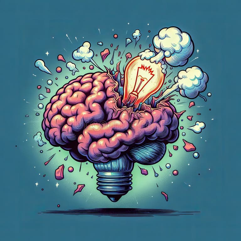 How Stress Affects the Brain, a Dramatic Illustration of a Brain ...