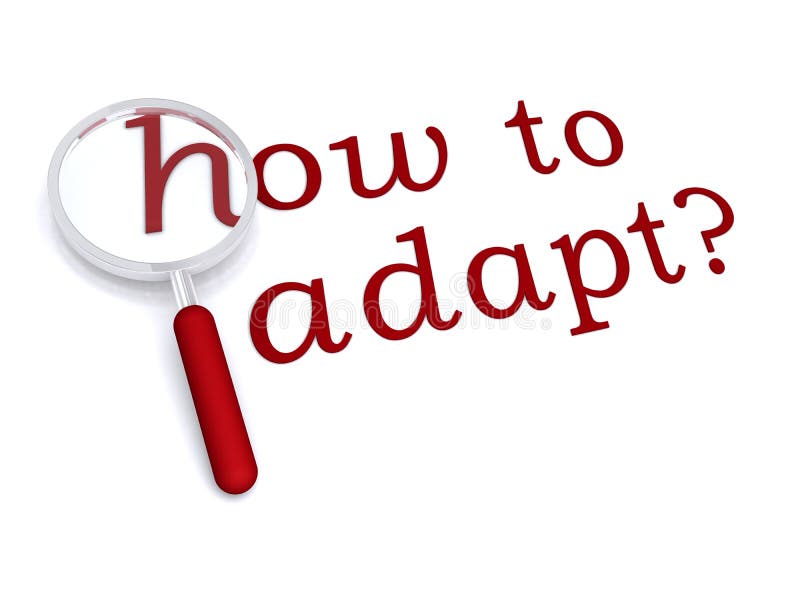 How To Adapt with Magnifiying Glass Stock Illustration - Illustration ...