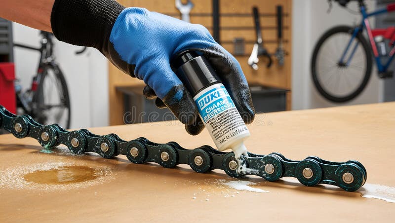 How To Apply Lubricant To a Bicycle Chain in a Workshop for Smooth ...