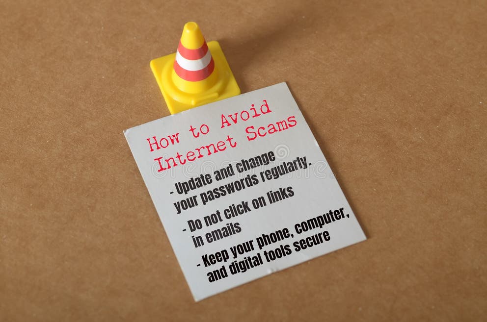 How To Avoid Internet Scams: Cybersecurity Tips with Visual Reminder ...