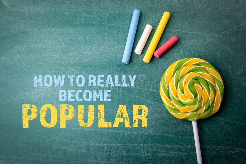 How To really Become Popular. Colored Pieces of Chalk and Candy on a ...