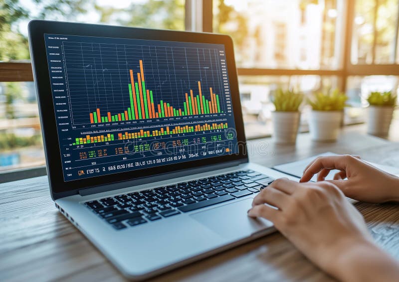 How To Check Economic Growth Metrics Efficiently on Your Laptop Stock Illustration ...