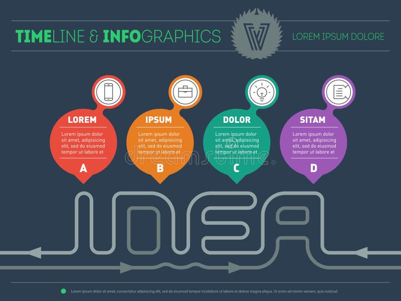 How To Create a Creative Idea. Infographic Web Template Stock Vector ...