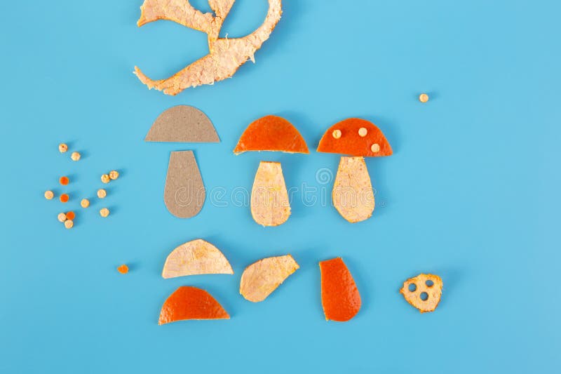 DIY Mushroom Decor Craft Idea Stock Photo - Image of winter, garland ...