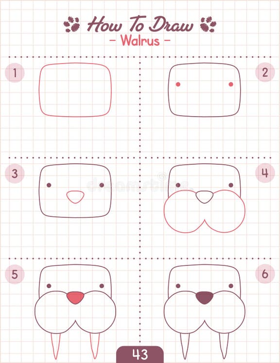 How To Draw Doodle Animal, Cartoon Character Step by Step Drawing ...