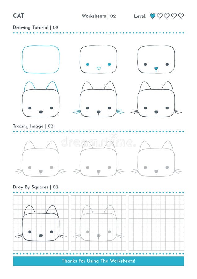 How To Draw Doodle Animal Dog, Cartoon Character Step by Step Drawing ...