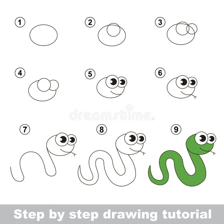 Long Snake Drawing Stock Illustrations – 852 Long Snake Drawing Stock ...