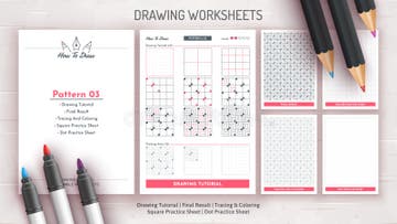 How To Draw a Pattern. Step by Step Drawing Tutorial. Draw Guide ...