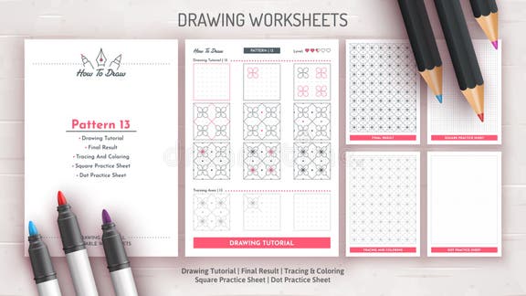 How To Draw a Pattern. Step by Step Drawing Tutorial. Draw Guide ...