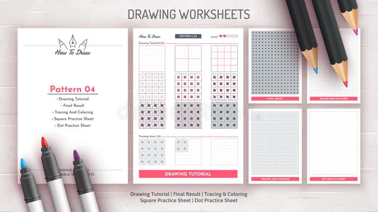 How To Draw a Pattern. Step by Step Drawing Tutorial. Draw Guide ...