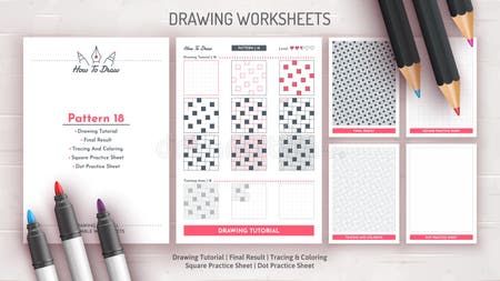 How To Draw a Pattern. Step by Step Drawing Tutorial. Draw Guide ...