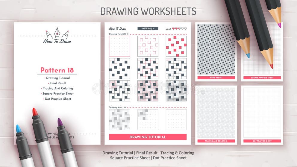 How To Draw a Pattern. Step by Step Drawing Tutorial. Draw Guide ...