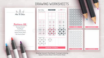 How To Draw a Pattern. Step by Step Drawing Tutorial. Draw Guide ...