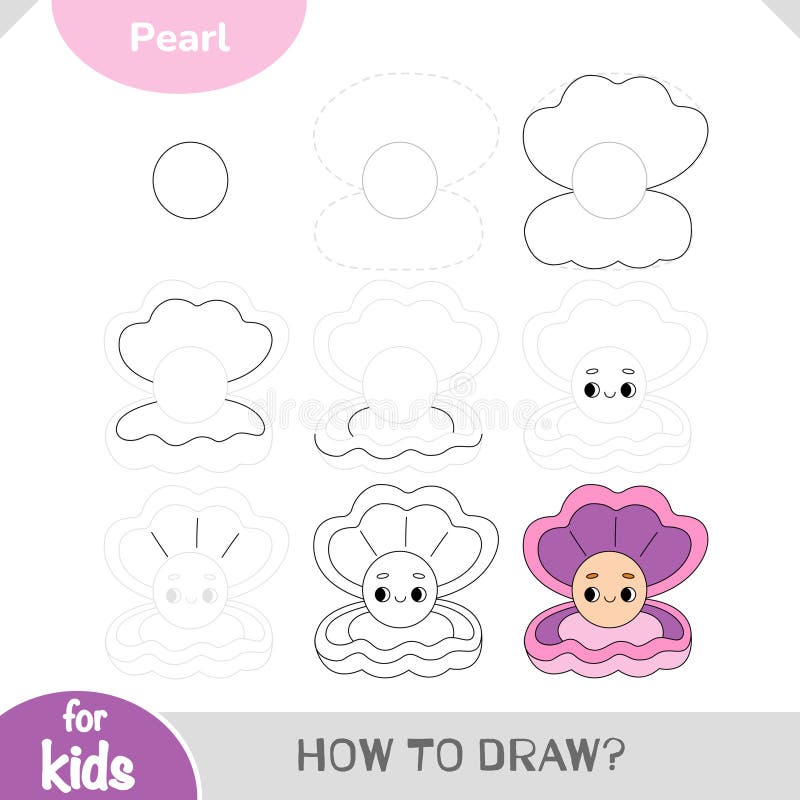 Drawing tutorial for kids. stock vector. Illustration of child - 89864590