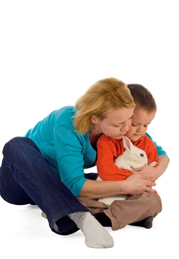 How to hug a bunny stock image. Image of affection, play - 2113379