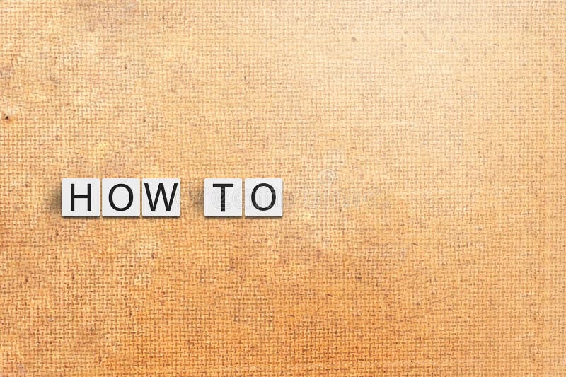 How To, Inscription, Concept Stock Image - Image of learning, training ...