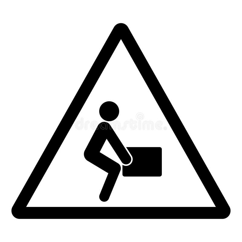 How To Lift Correctly Symbol Sign, Vector Illustration, Isolate on ...