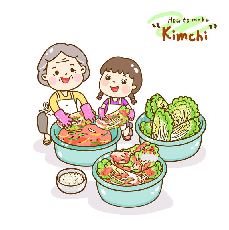 How to make kimchi vector. stock illustration. Illustration of ...