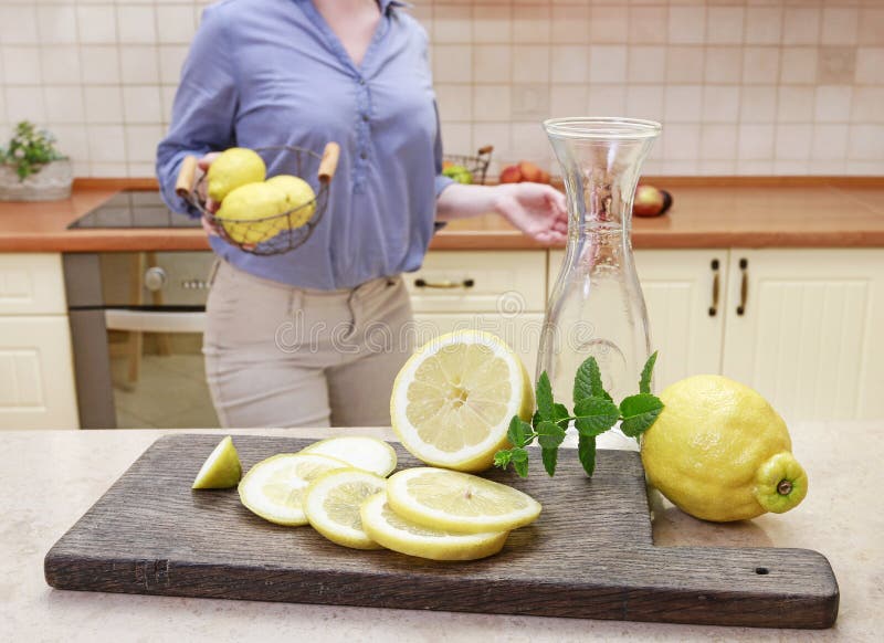 How To Make Lemonade, Step by Step, Tutorial Stock Photo - Image of ...
