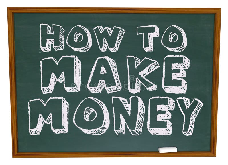 How To Make Money - Chalkboard Stock Illustration - Illustration of ...