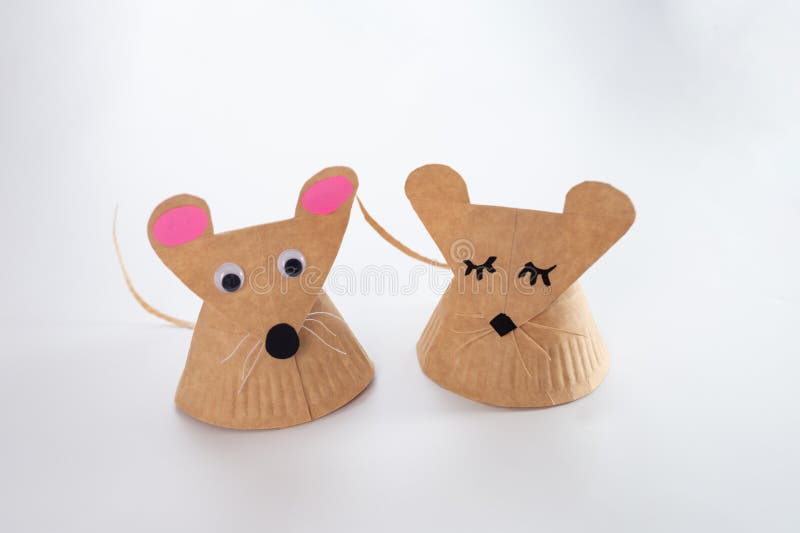 How To Make a Paper Plate Mouse Craft Stock Photo - Image of funny ...