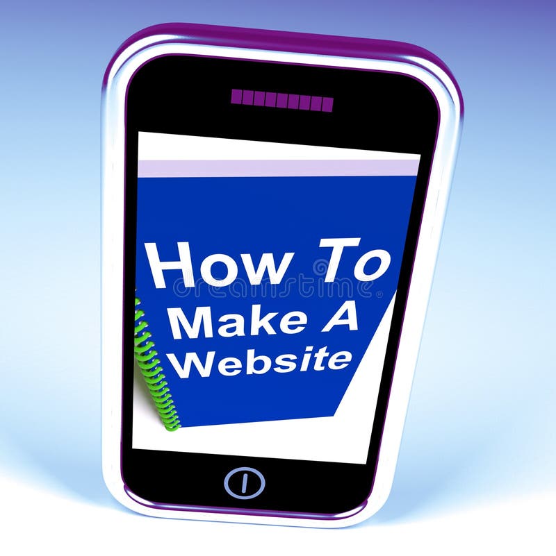 How To Make a Website on Phone Shows Online Strategy Stock Illustration ...