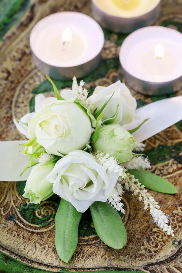 How To Make a Wrist Corsage. Step by Step, Tutorial Stock Photo - Image ...