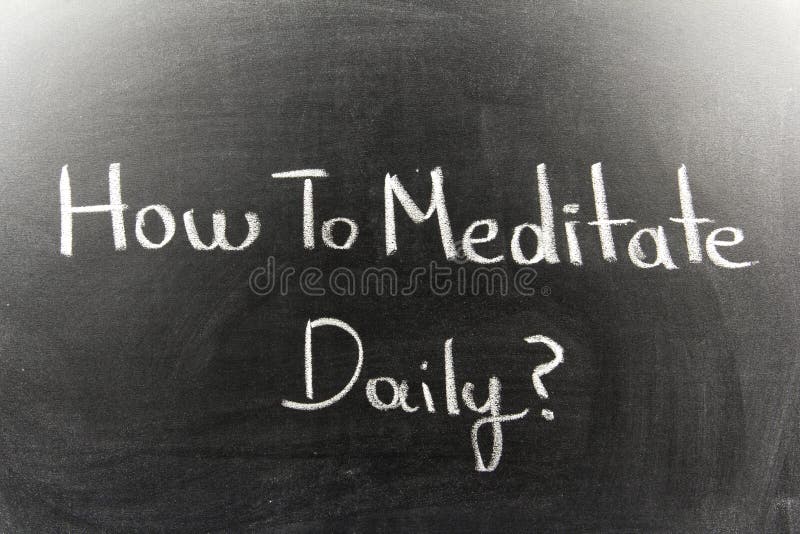 How To Meditate daily stock image. Image of exercise - 51541047