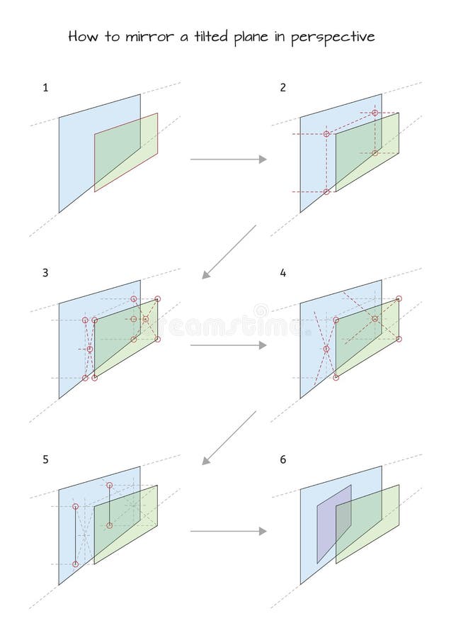 How To Mirror a Tilted Plane in Perspective Stock Vector - Illustration ...
