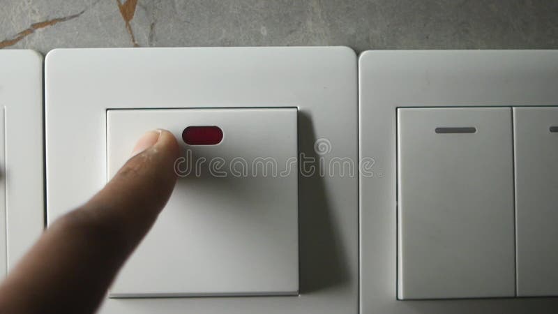 How To Operate a Modern Electrical Switch Stock Video - Video of design ...