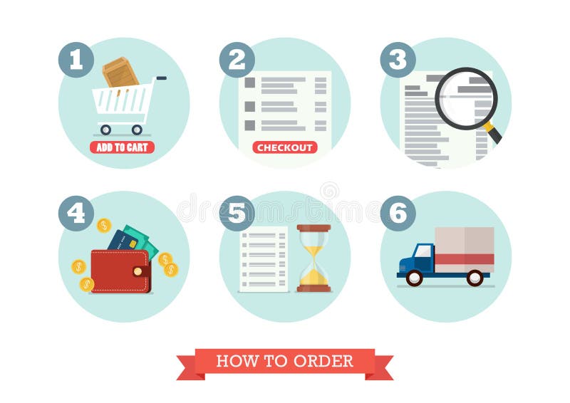 How to order stock vector. Illustration of pickup, customer - 95943487