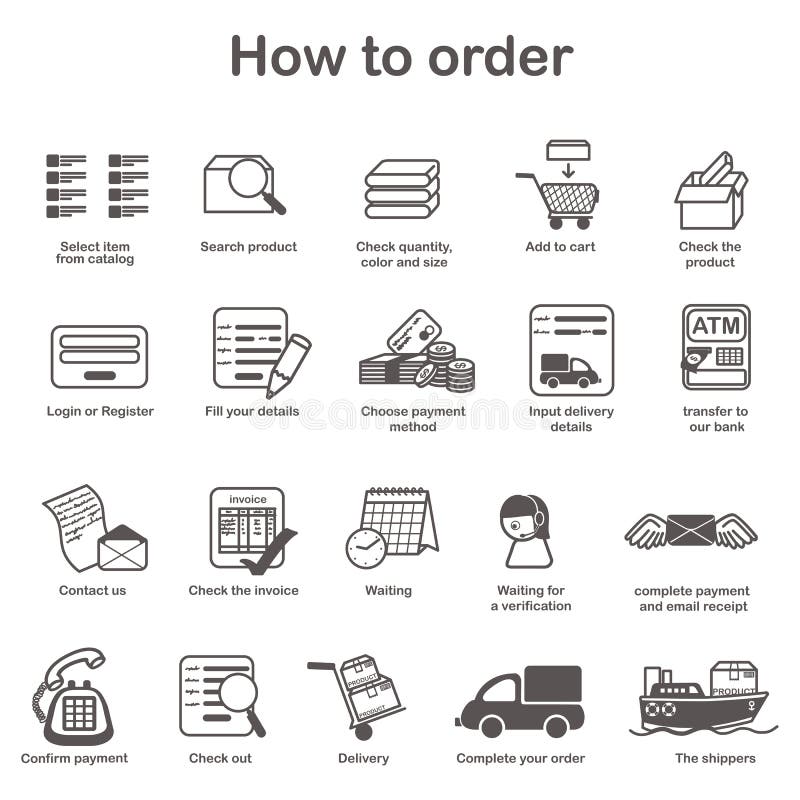 How to order process stock vector. Illustration of icon - 41446287