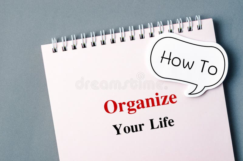 The How To Organize Your Life with Bubble Speech on Personal Organizer ...