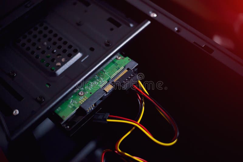 How To Plug the Power Supply Cable Stock Image - Image of plug ...