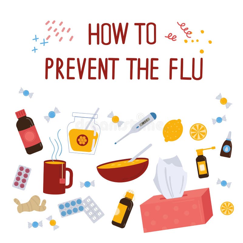 How To Prevent the Flu Concept. Stock Vector - Illustration of ...