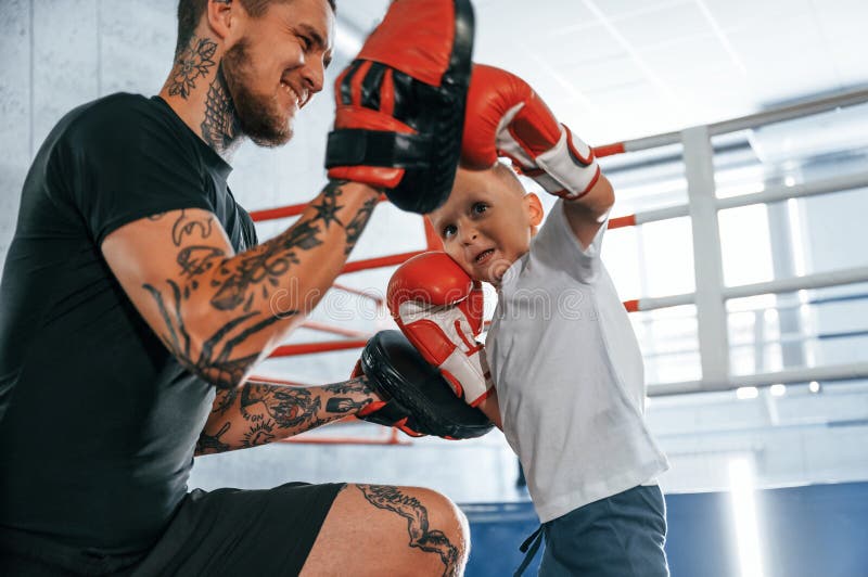 How To Punch Correct Way. Coach is Teaching the Boy Box Techniques ...