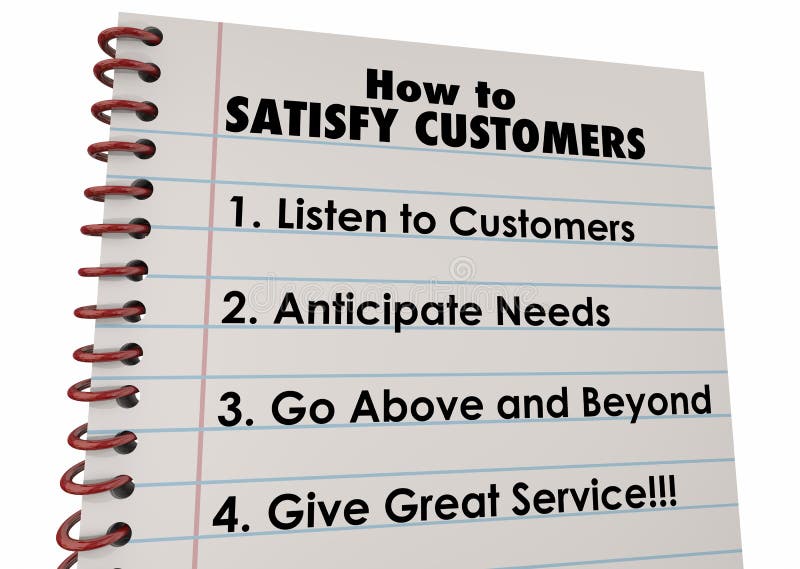 How To Satisfy Customers List Instructions Stock Illustration ...