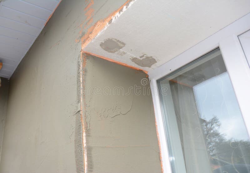 How To Skim a Wall Around the Window Outdoors. Finish Plaster on Window ...