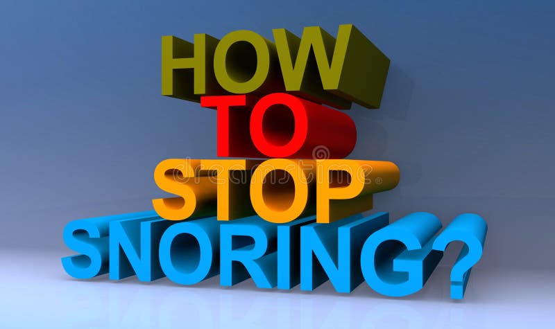 How To Stop Snoring on Blue Stock Illustration - Illustration of blue ...