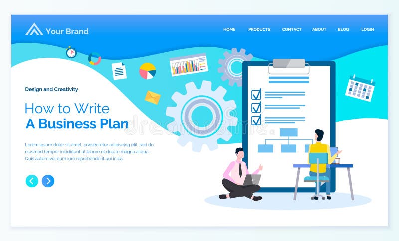 How To Write Business Plan, Clipboard Stats Wheel Stock Vector ...