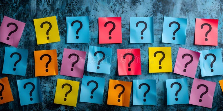 How Visual Reminders Question Mark Stickers on a Blue Background Can ...